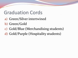 Info about graduation cords | PPTX | Graduation | Personal Celebrations ...