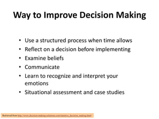 Decision Making 1 | PPT | Free Download