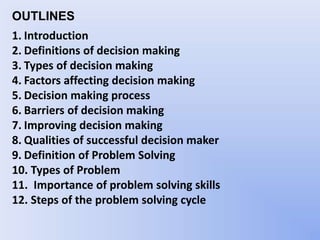 Decision making | PPT