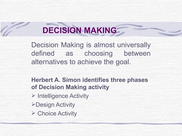 Decision making | PPT