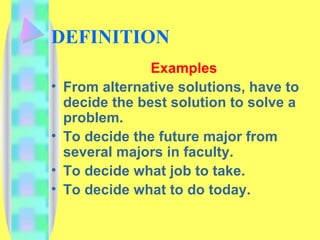 Decision making | PPT