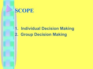 Decision making | PPT