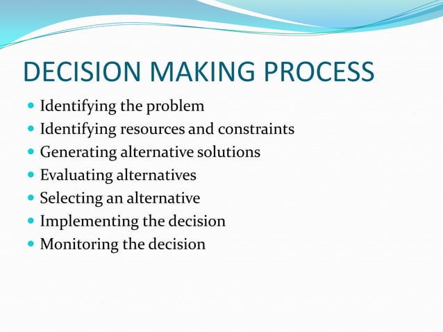 Decision making | PPT