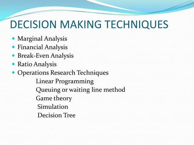 Decision making | PPT