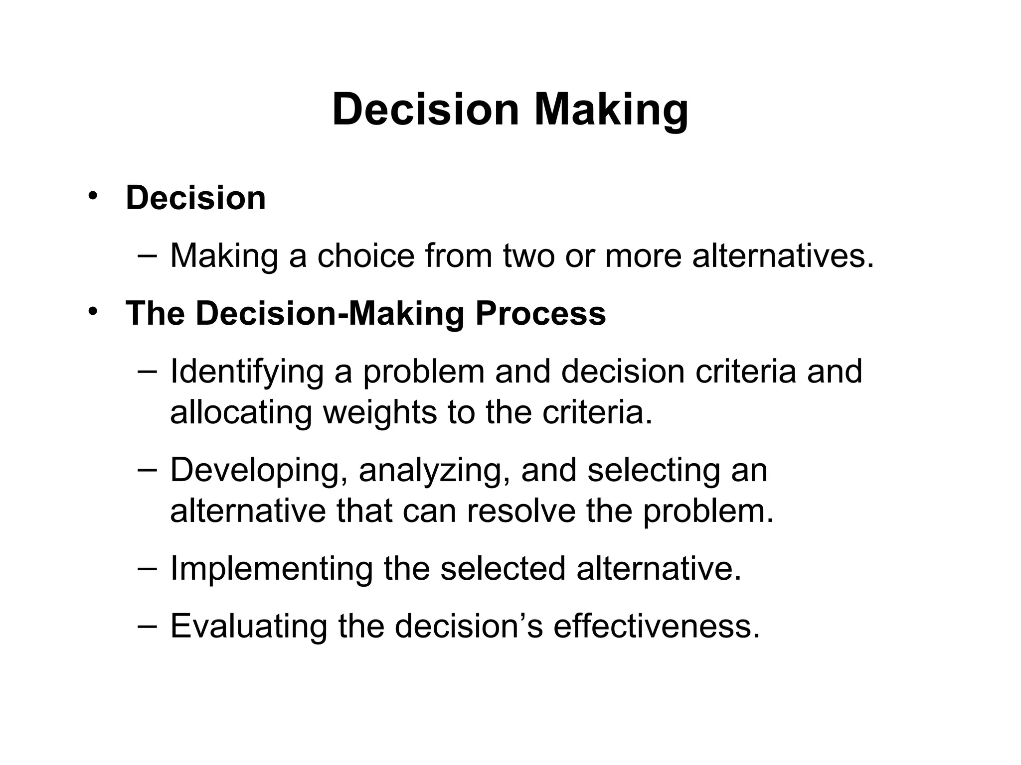 Decision making | PPT