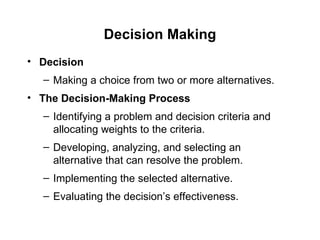 Decision making | PPT