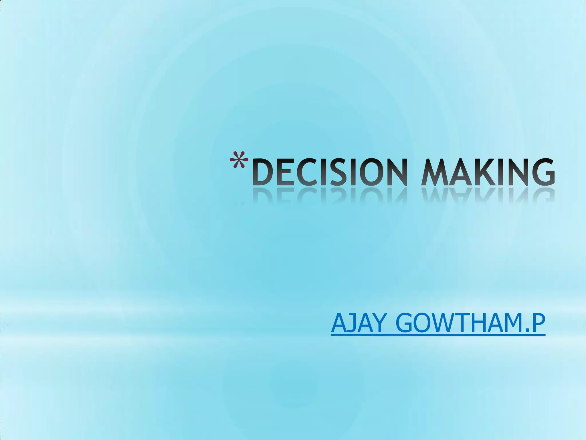 Decision making | PPT