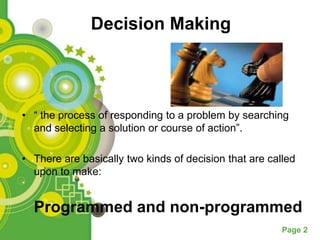 Decision making | PPT