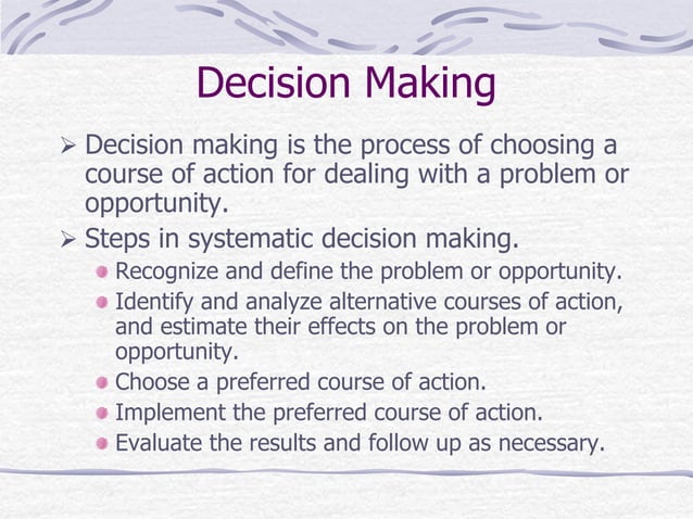 decision making | PPT
