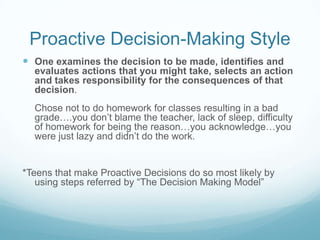 Decision making | PPTX | Parenting Teens | Parenting