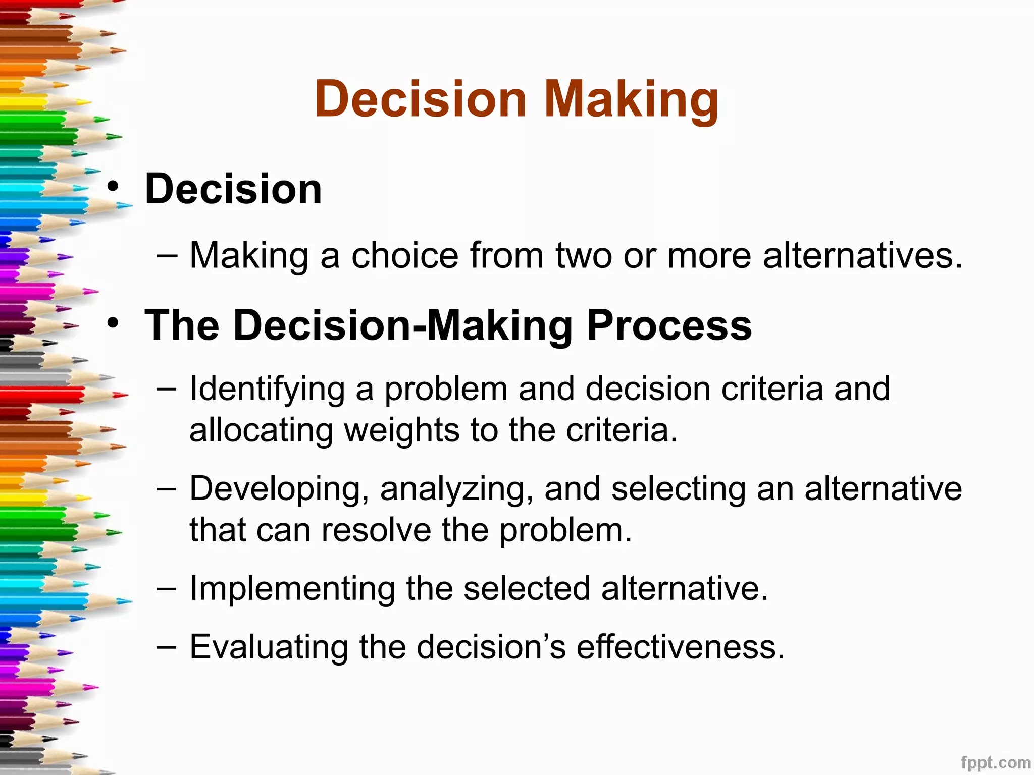 Decision making | PPT