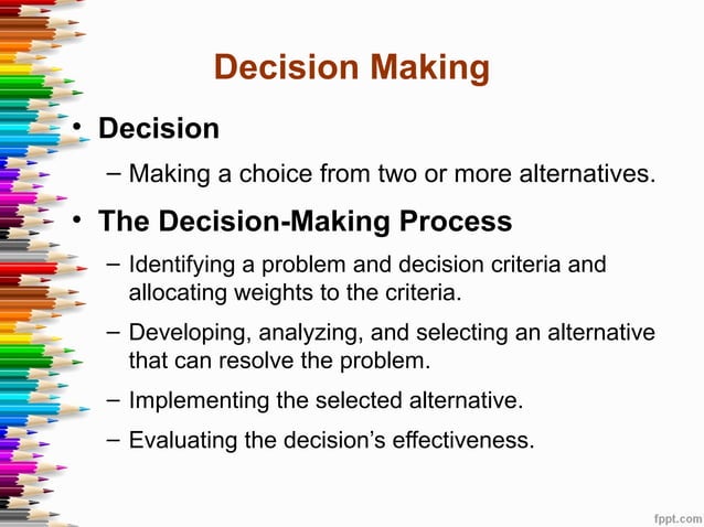 Decision making | PPT