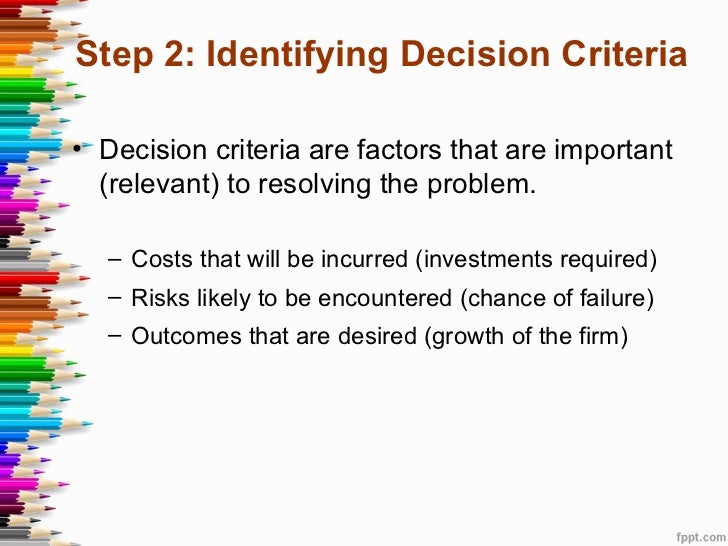 Good Decision Making Criteria