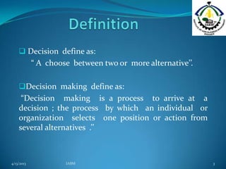 Decision making | PPTX