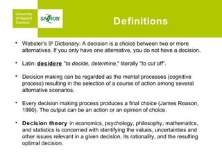 Decision making | PPT