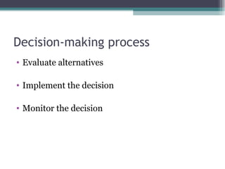 Decision Making : Management Function | PPT