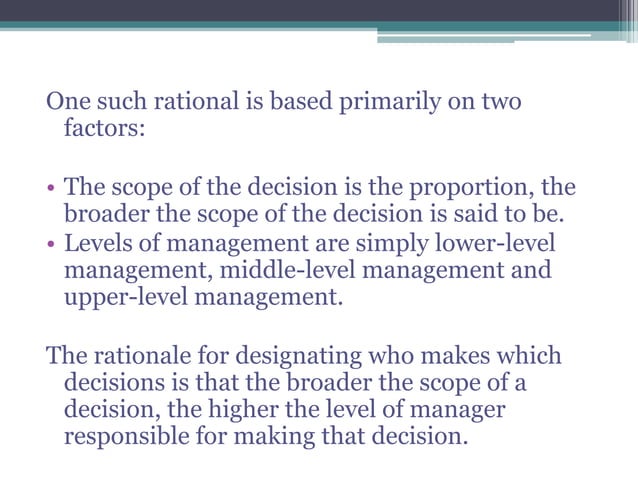 Decision making (Principles of Management) | PPTX