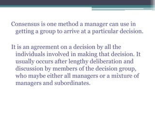 Decision making (Principles of Management) | PPTX