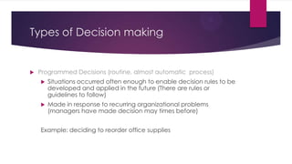 Decision making | PPTX | Business Administration | Business