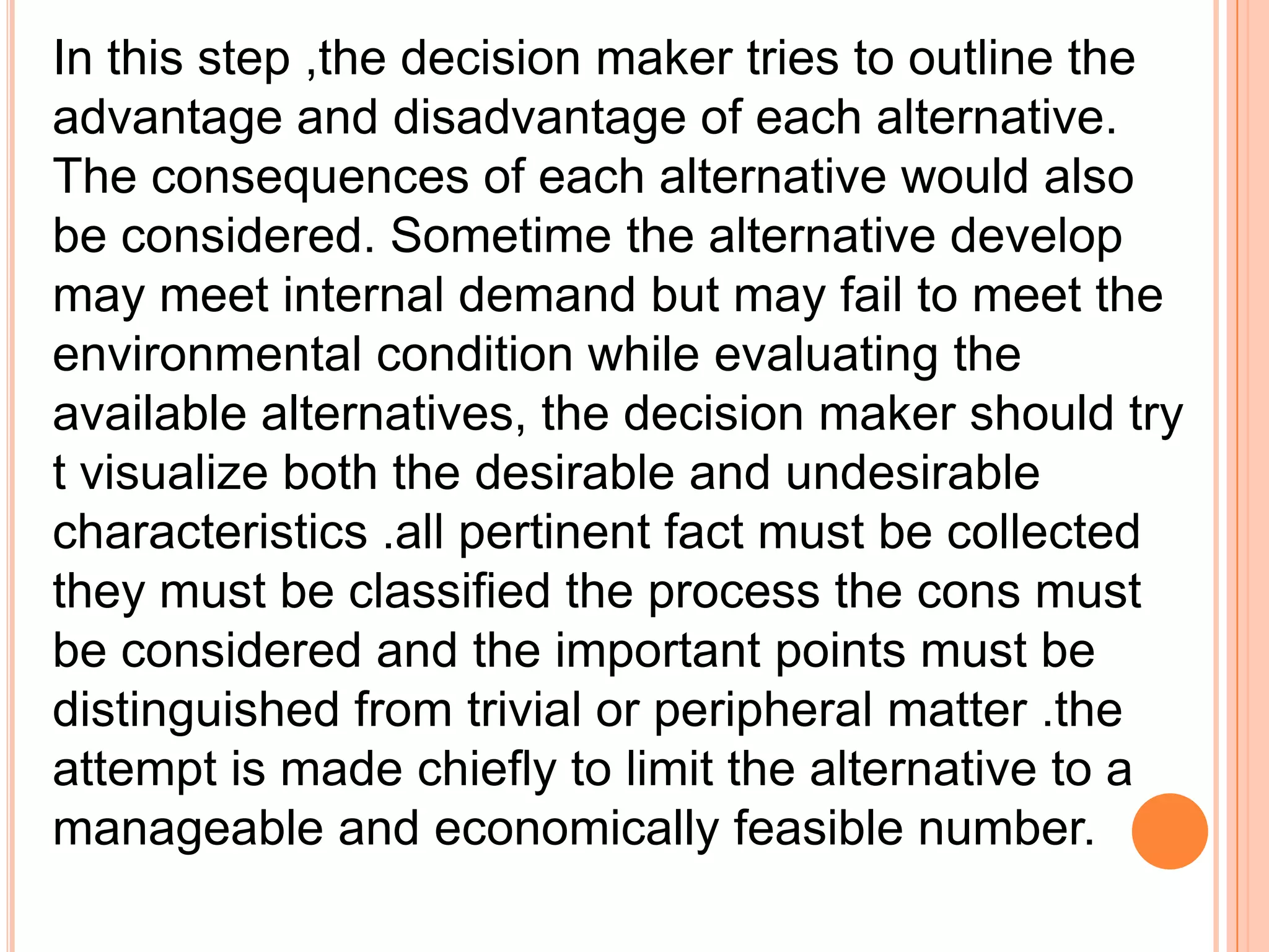 Decision making process | PPTX | Business Administration | Business