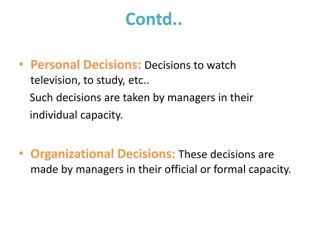 Decision Making | PPTX