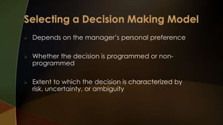 Decision making | PPT