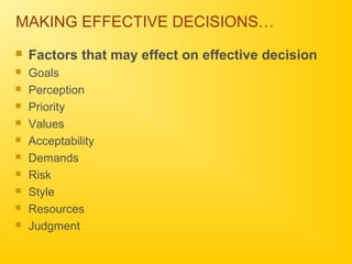 Decision making | PPT