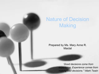 Decision making | PPT