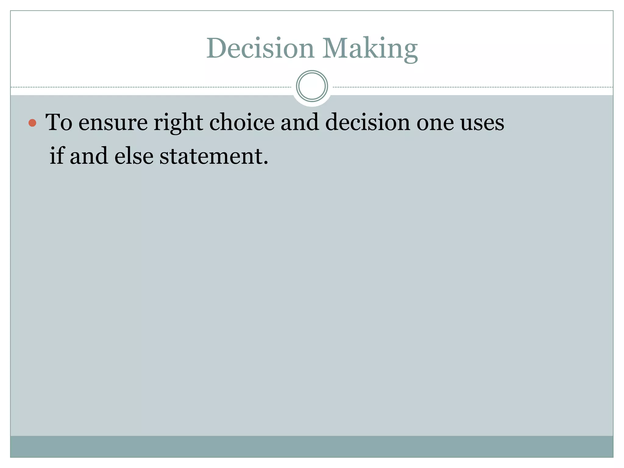 Decision making | PPT