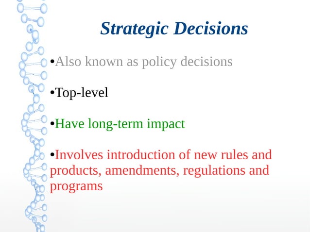 Strategic, Tactical and Operational Decision Making | ODP