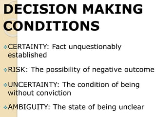 Decision making | PPTX