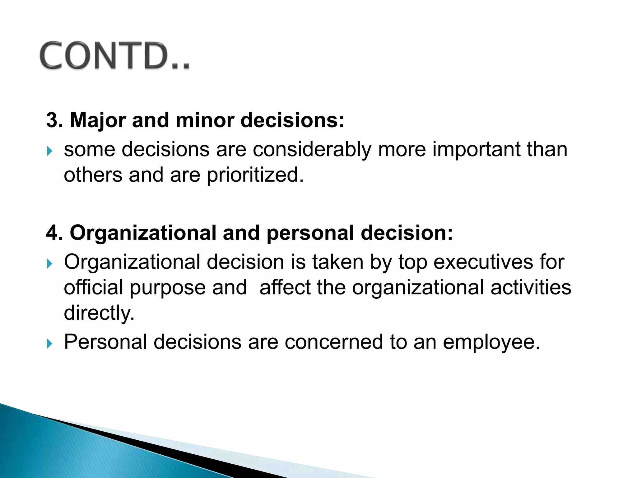 Decision making | PPTX | Business | Business and Finance