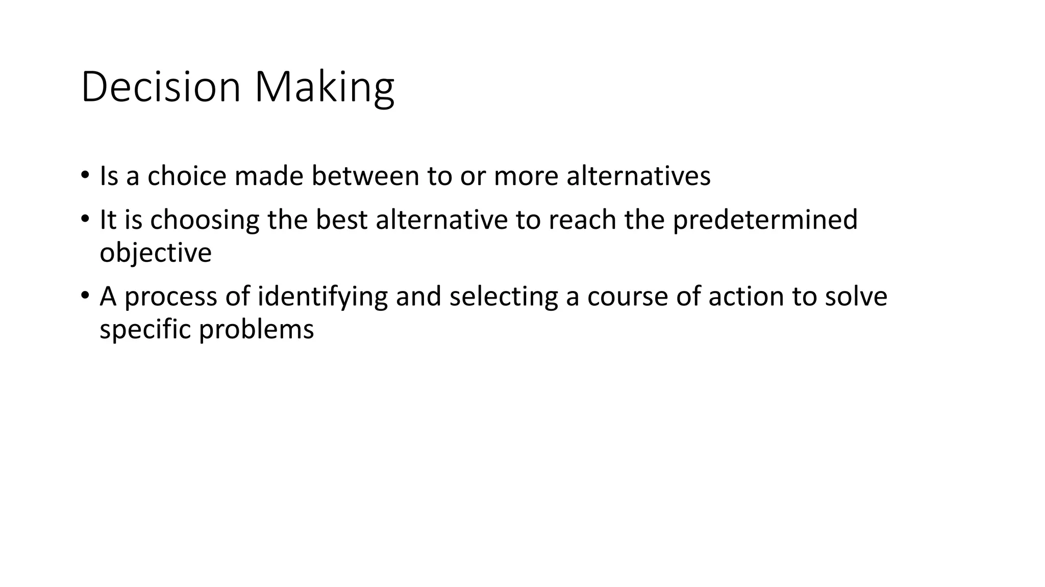 Decision making | PPTX