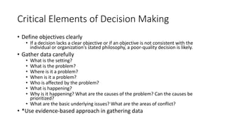 Decision making | PPTX