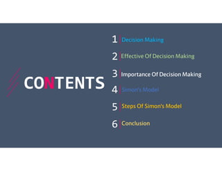 Decision Making & Simon Model | PDF