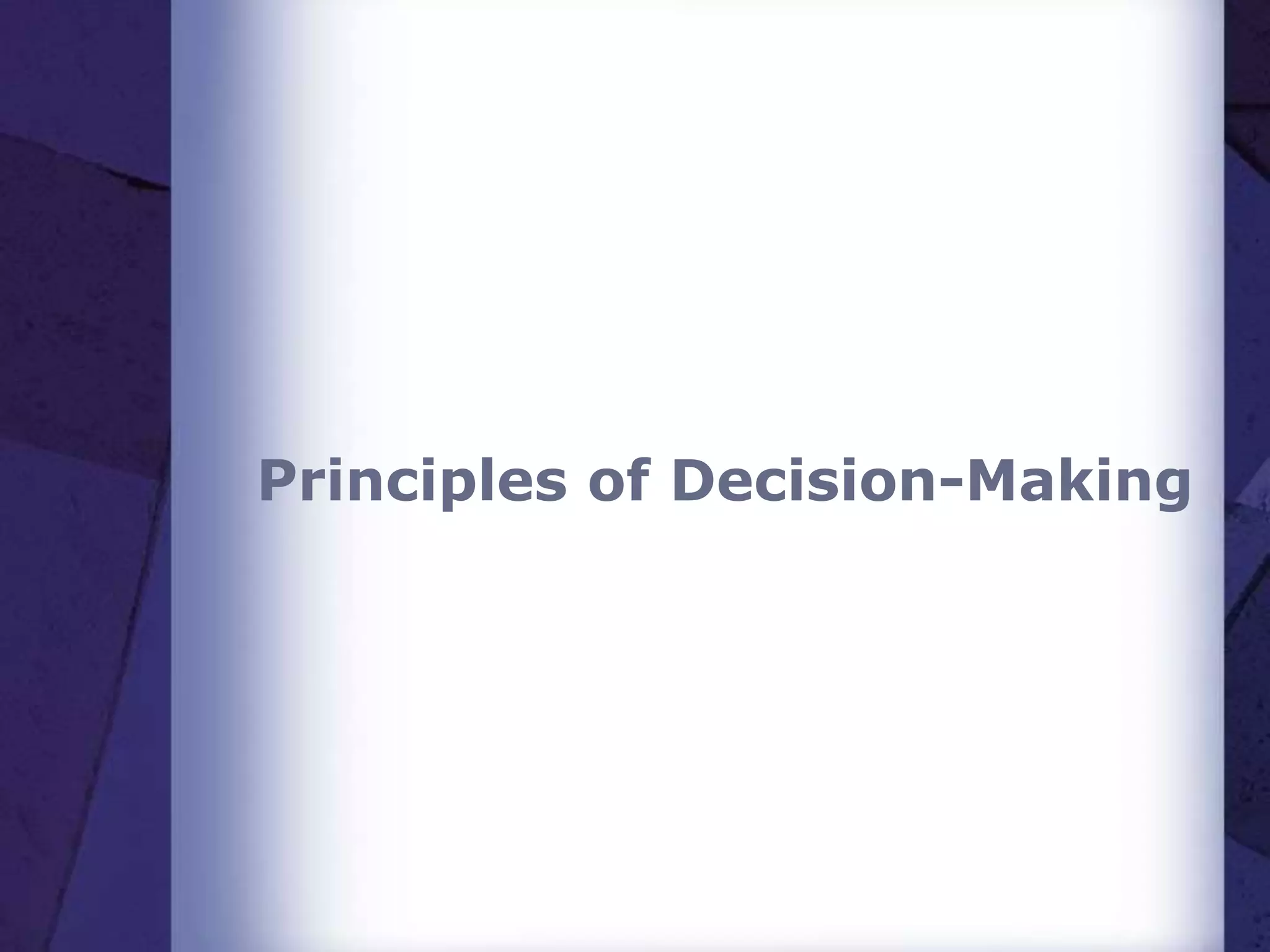 Decision making in Management | PPTX
