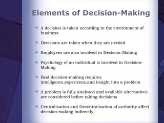 Decision making in Management | PPTX