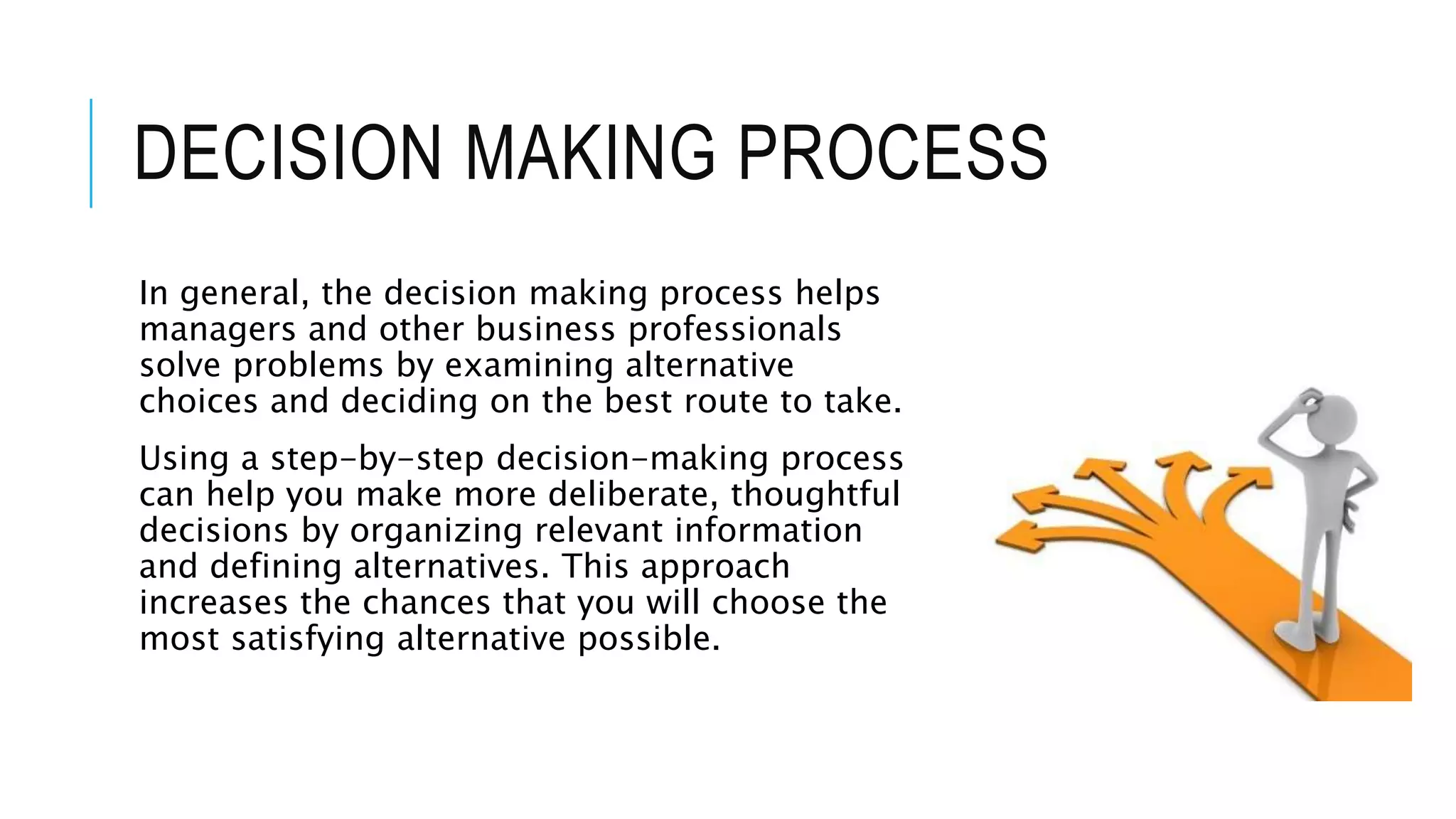 Decision making in strategic planning | PPTX