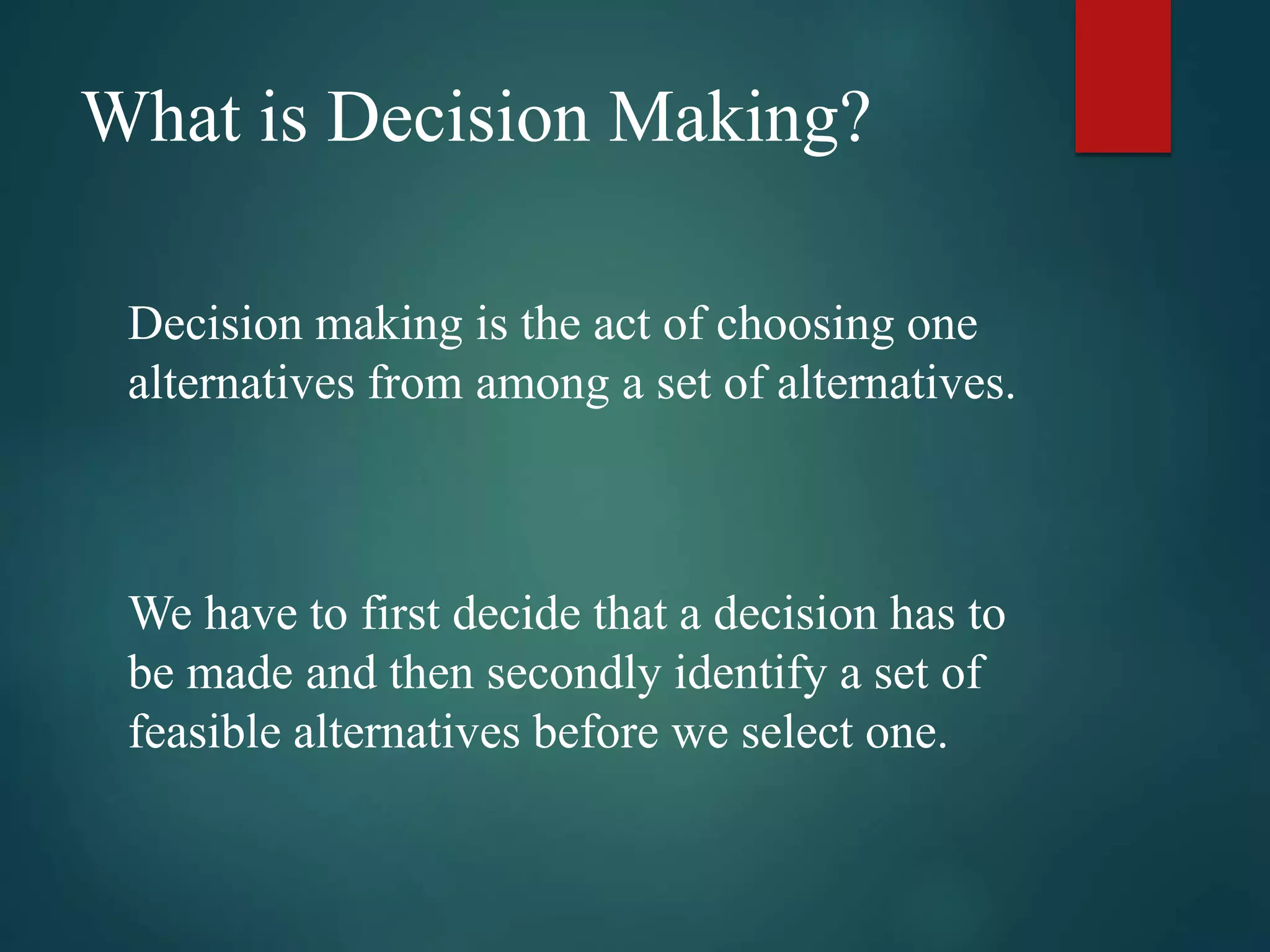 Decision making | PPTX