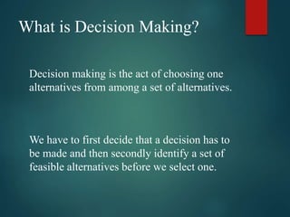Decision making | PPTX