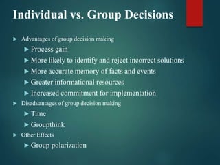 Decision making | PPTX | Business | Business and Finance