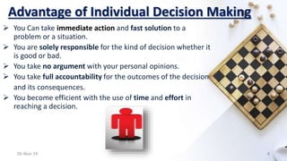 Decision making | PPTX | Business Administration | Business