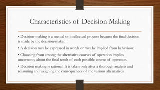 Decision making | PPTX