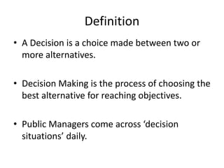 Decision making | PPTX