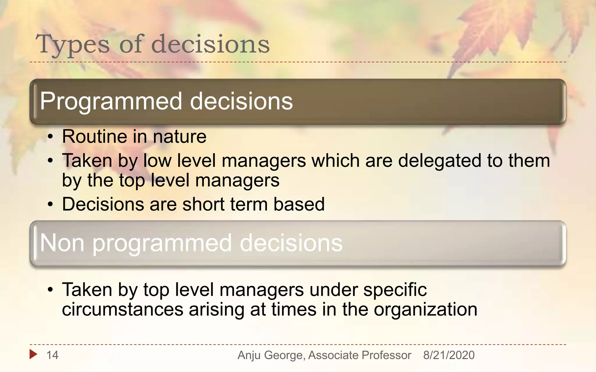 Decision making in Nursing Management | PPTX