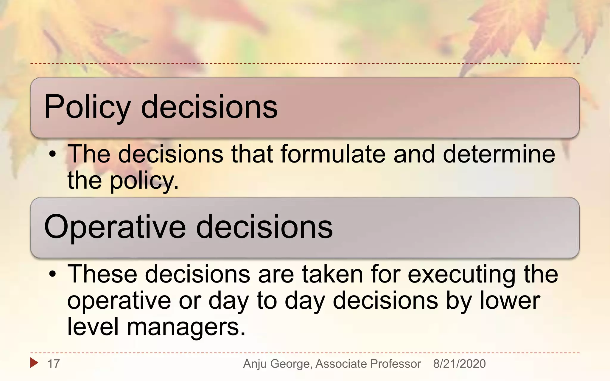Decision making in Nursing Management | PPTX