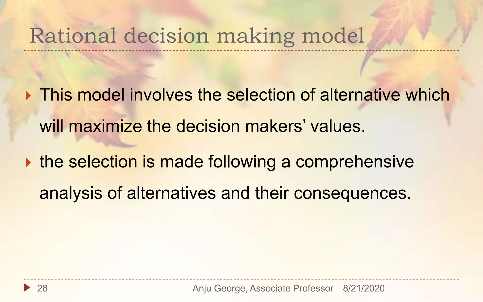 Decision making in Nursing Management | PPTX