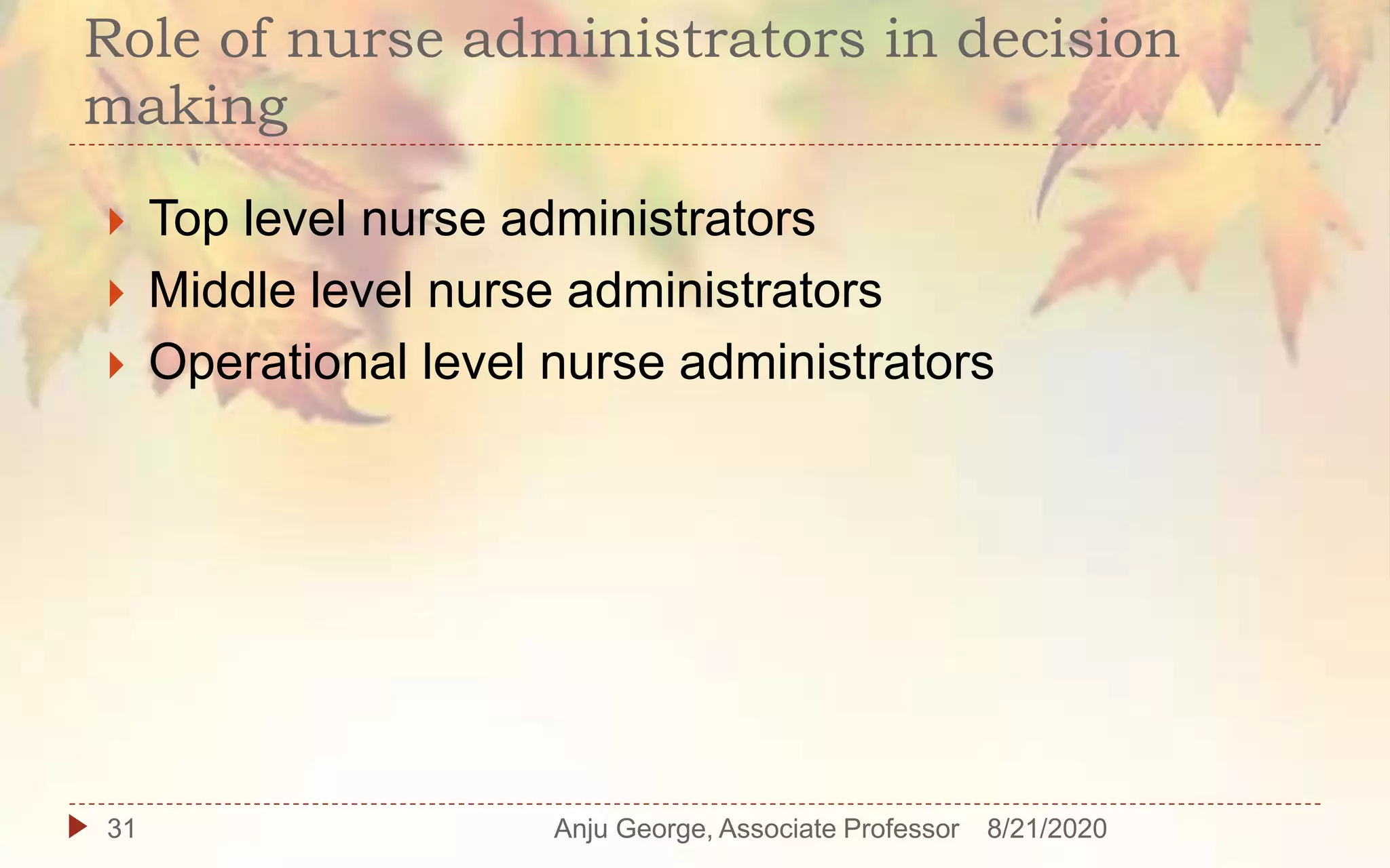 Decision making in Nursing Management | PPTX