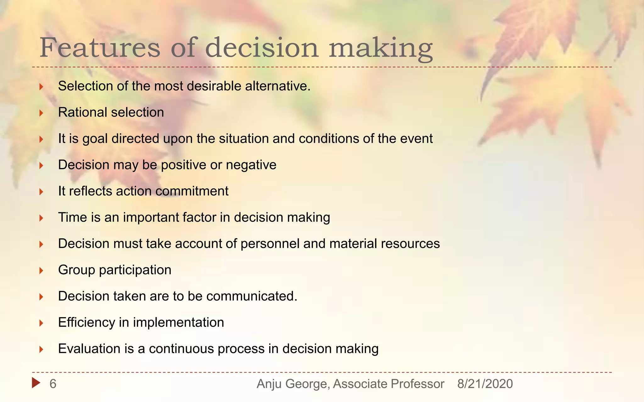 Decision making in Nursing Management | PPTX