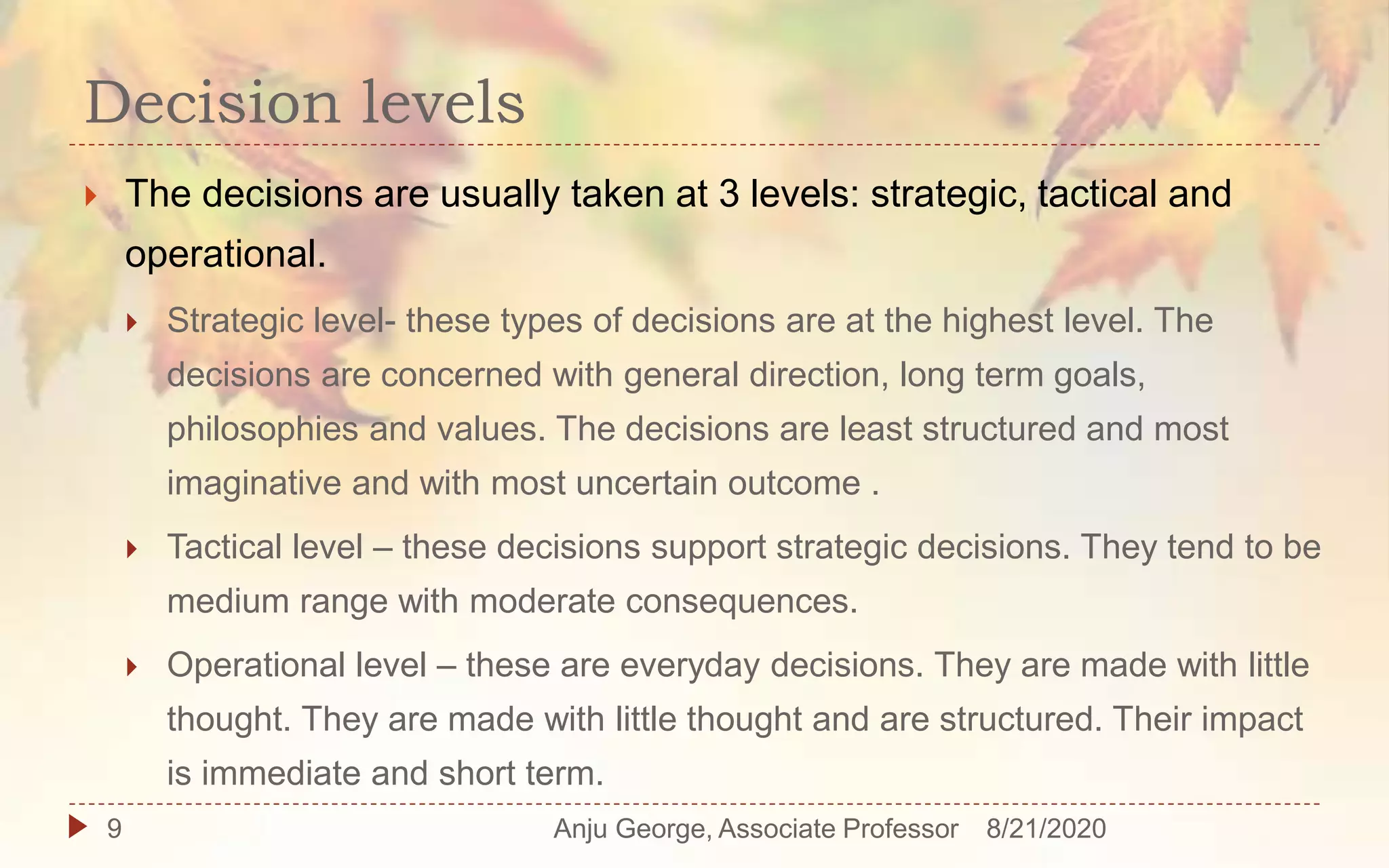 Decision making in Nursing Management | PPTX